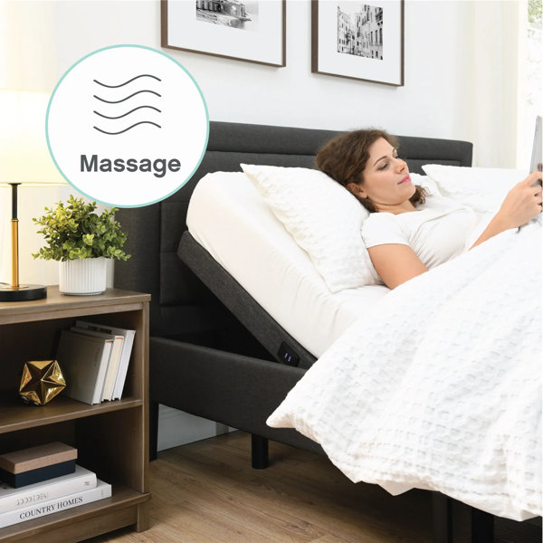 Wayfair Sleep™ 15" Massaging Zero Gravity Adjustable Bed with Wireless ...